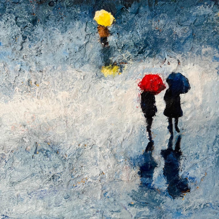 Nava Lundy - Serenade in Blue, Original Painting For Sale at 1stDibs