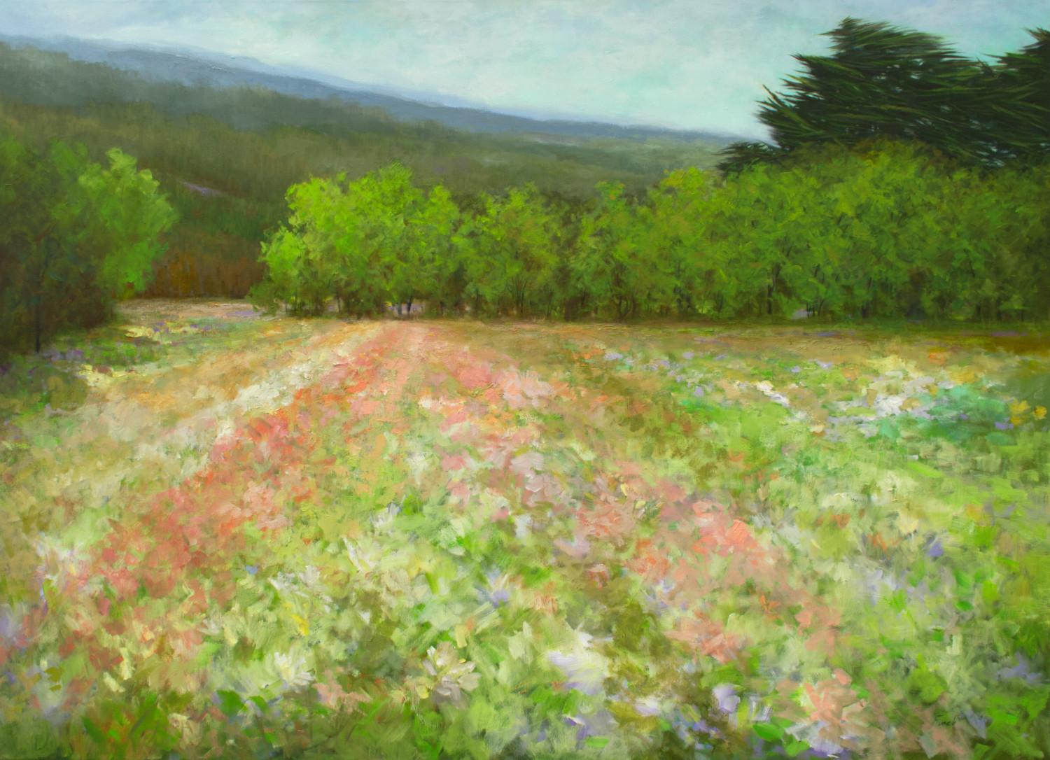 Sheila Finch - The Flowers of Half Moon Bay - Looking South, Oil ...