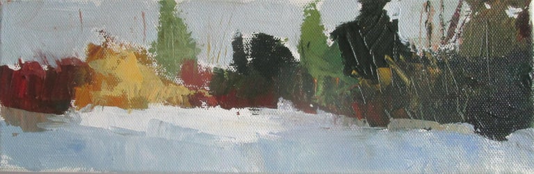 Janet Dyer - Snow on Crescent Ave., Original Painting For Sale at 1stDibs