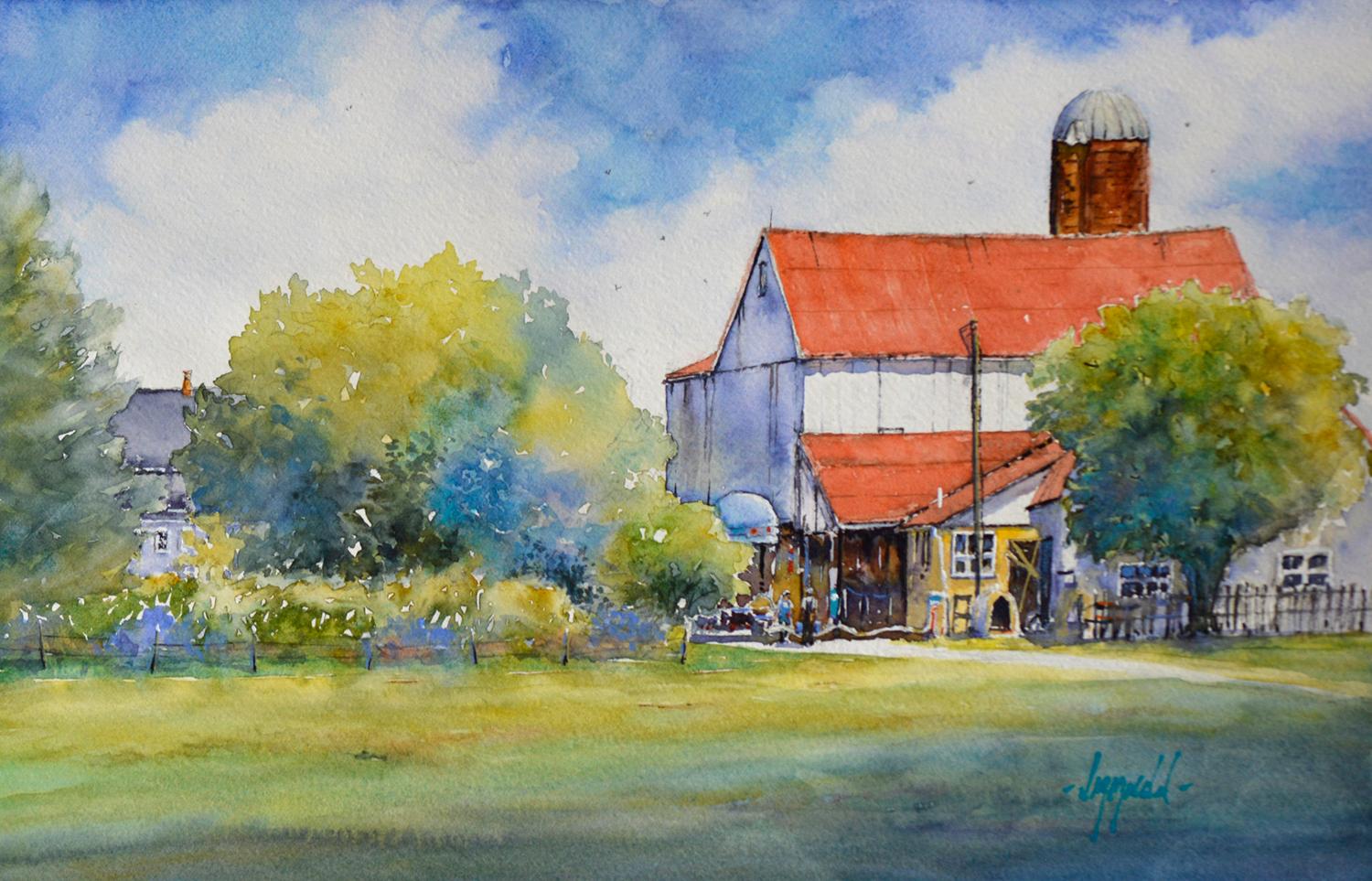 Building Drawings and Watercolor Paintings - 859 For Sale at 1stDibs