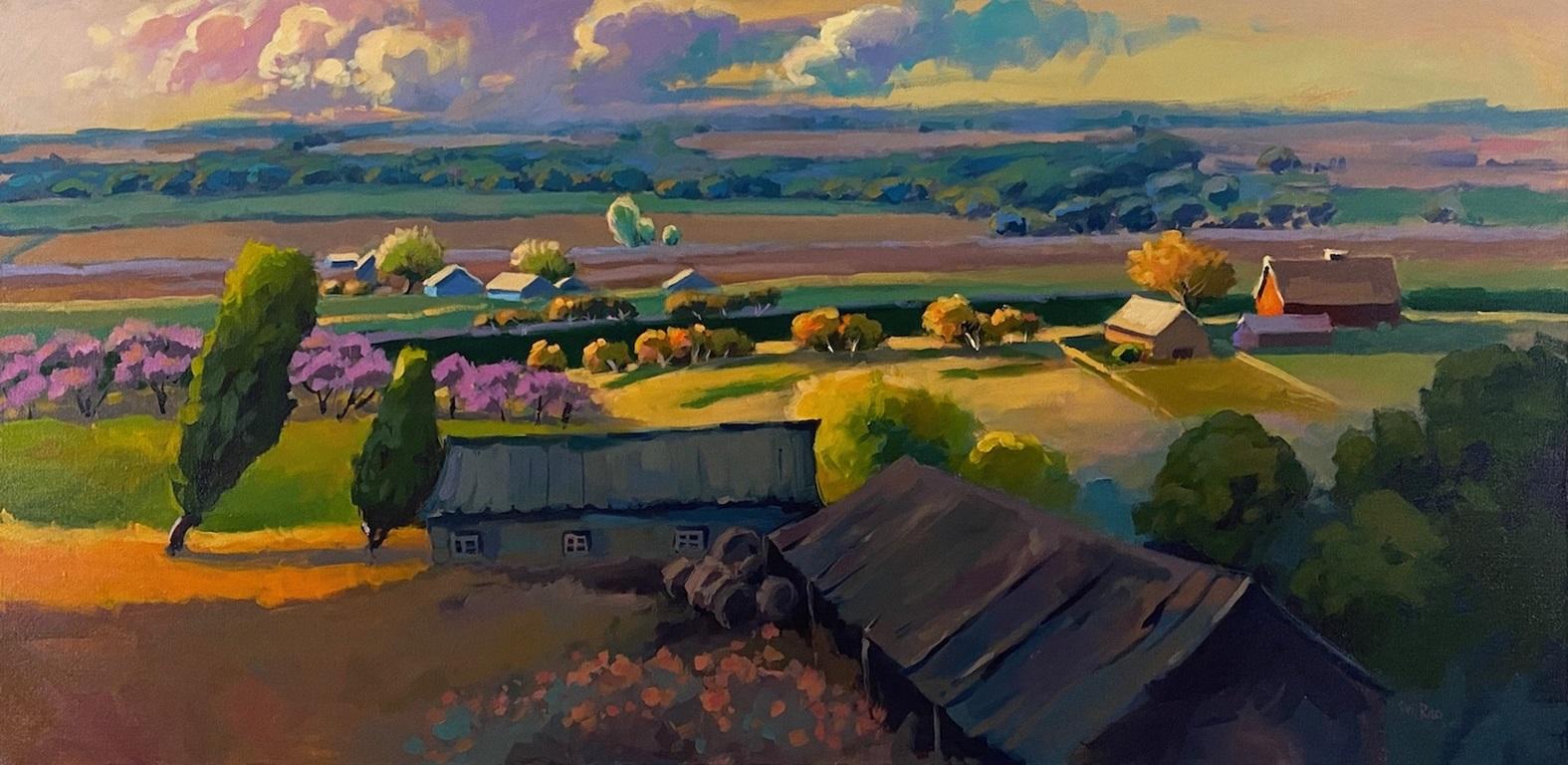 Sri Rao - Daylight's Embrace, Original Painting For Sale at 1stDibs