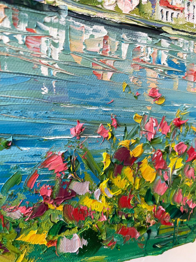 Lisa Elley - A Day at Lake Como, Oil Painting For Sale at 1stDibs