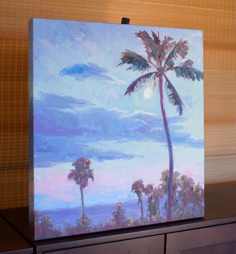 Karen E Lewis - Coconut Moon, Oil Painting For Sale at 1stDibs