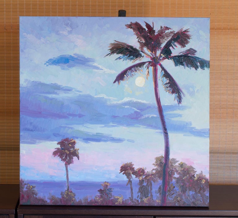 Karen E Lewis - Coconut Moon, Oil Painting For Sale at 1stDibs