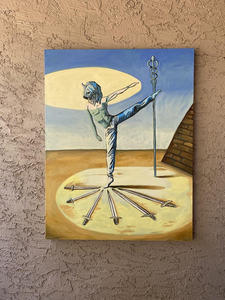 Rachel Srinivasan - Six of Swords, Oil Painting For Sale at 1stDibs