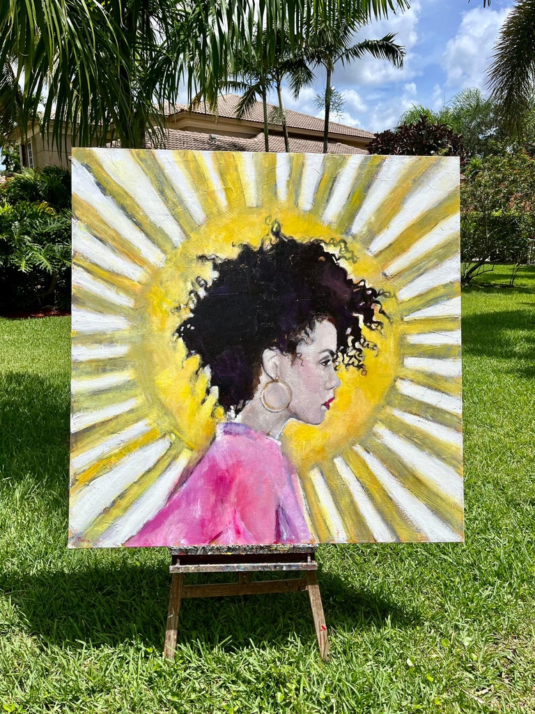 Nava Lundy - Hello Sunshine, Original Painting For Sale at 1stDibs