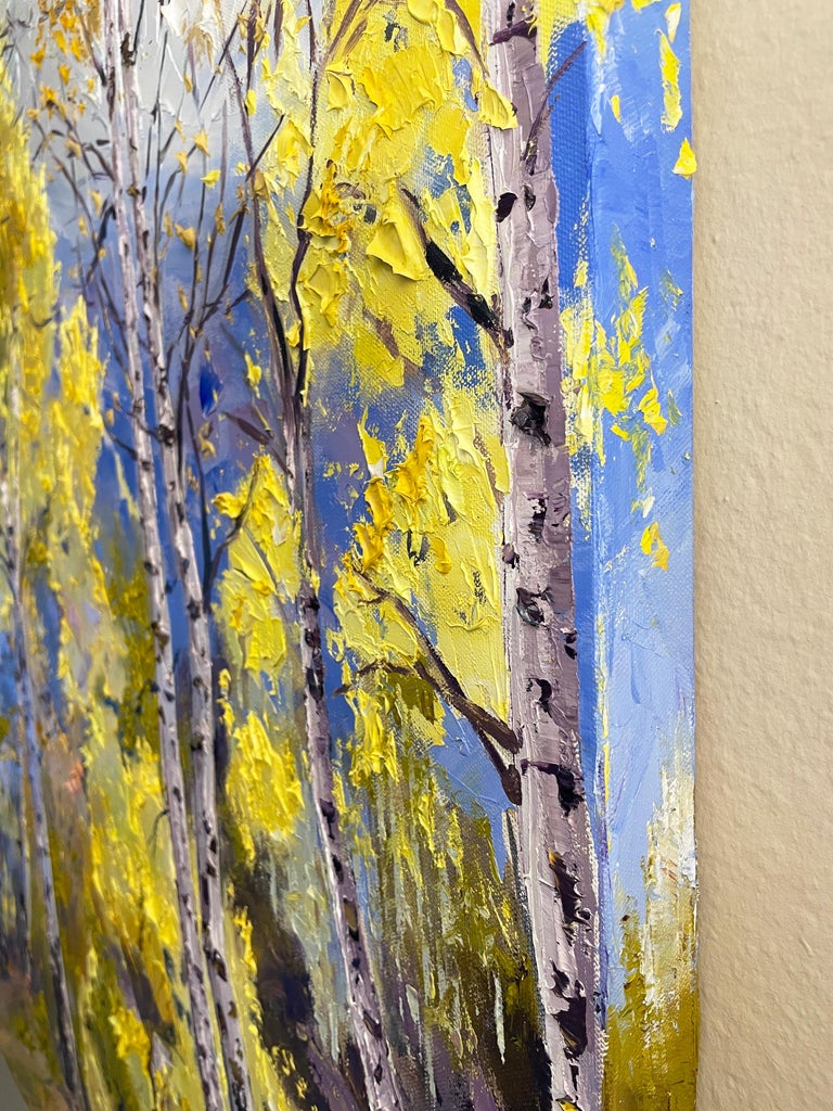 Lisa Elley - Aspens of Autumn, Oil Painting For Sale at 1stDibs