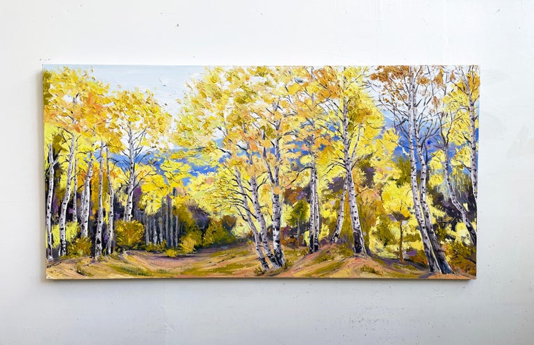 Lisa Elley - Aspens of Autumn, Oil Painting For Sale at 1stDibs