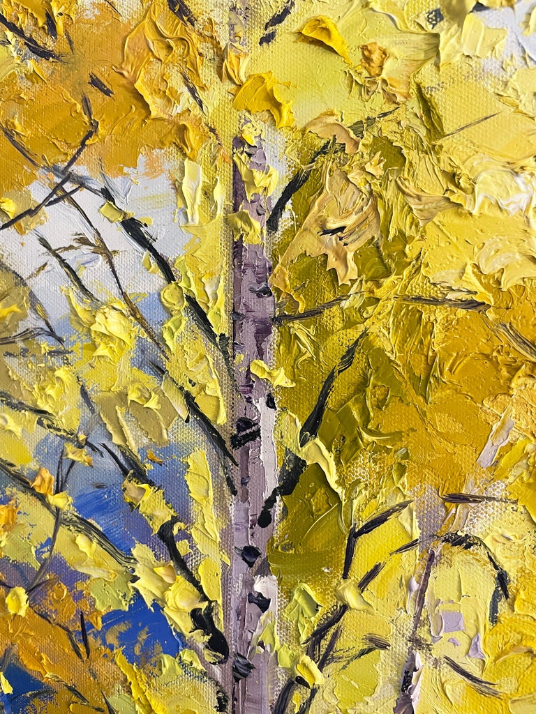 Lisa Elley - Aspens of Autumn, Oil Painting For Sale at 1stDibs