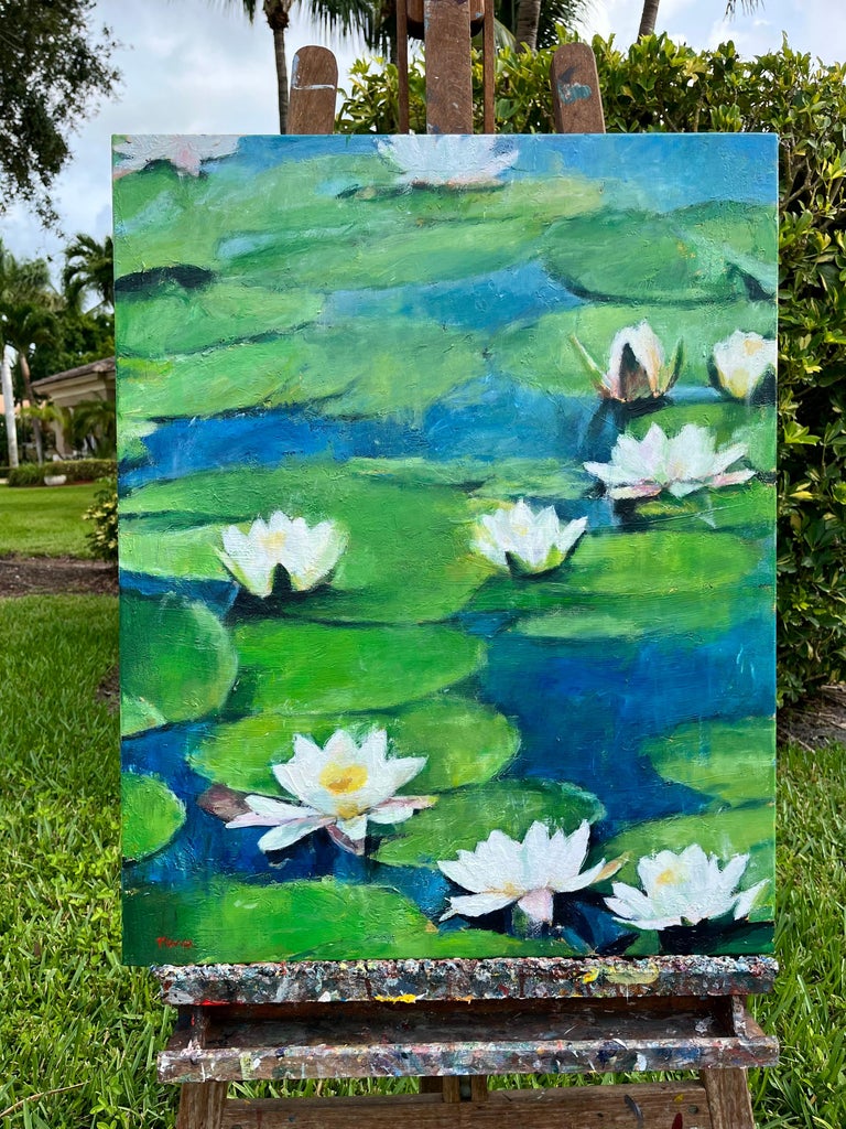 Nava Lundy - Floating, Original Painting For Sale at 1stDibs