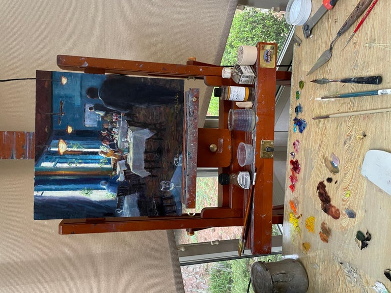 Faye Vander Veer - A Table by the Window, Oil Painting For Sale at 1stDibs