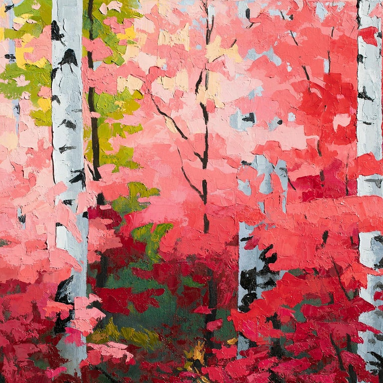 Stanislav Sidorov - Ruby Red Autumn, Oil Painting For Sale at 1stDibs