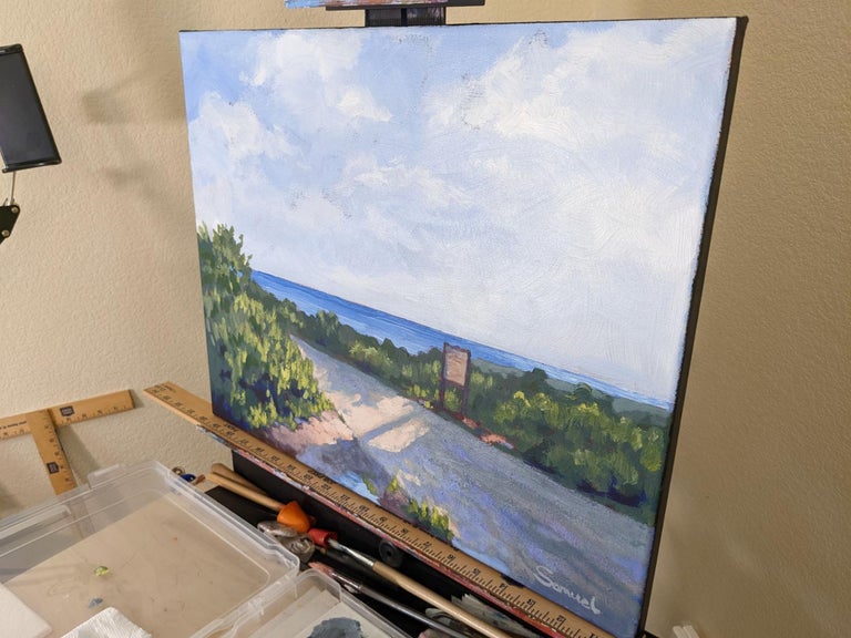 Samuel Pretorius - Golden Hour Stroll in Crystal Cove Cliffs, Original ...