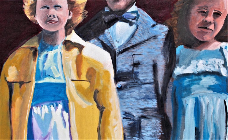 Benjamin Thomas - Tom and His Girls, Original Painting For Sale at 1stDibs