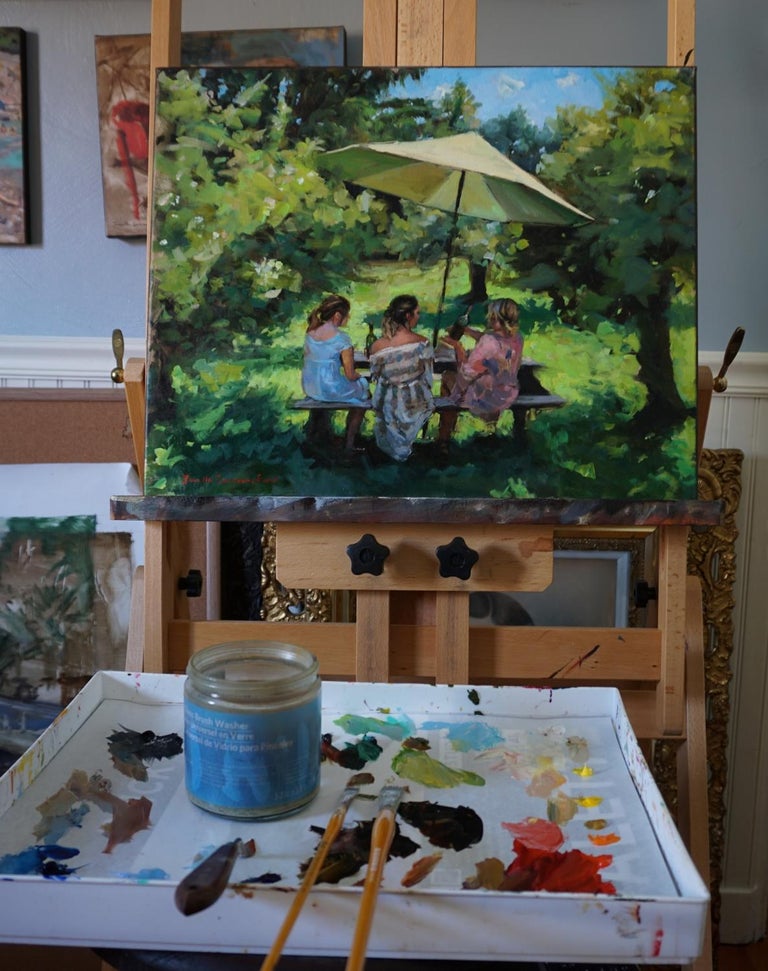 Jonelle Summerfield - Wine Club, Oil Painting For Sale at 1stDibs