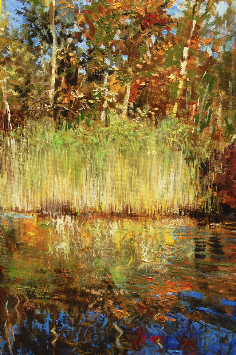 Onelio Marrero - Reeds and Reflections, Oil Painting For Sale at 1stDibs