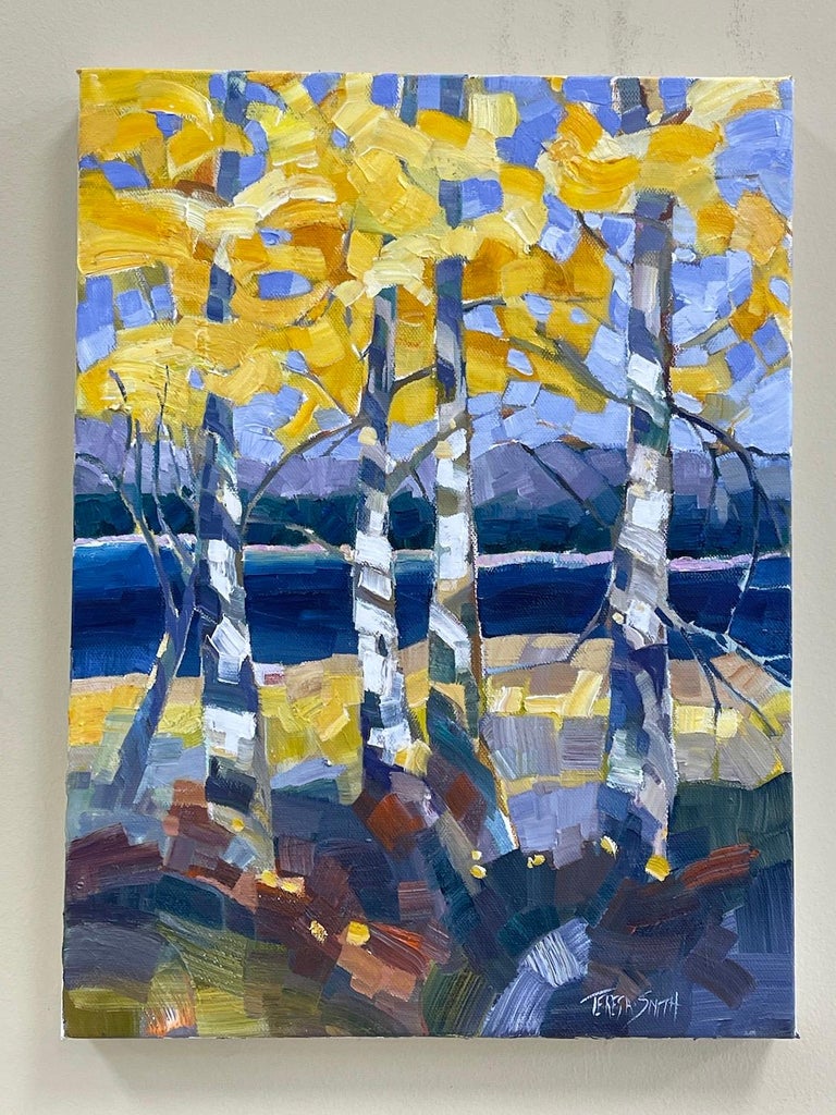 Teresa Smith - Birch Grove, Oil Painting For Sale at 1stDibs