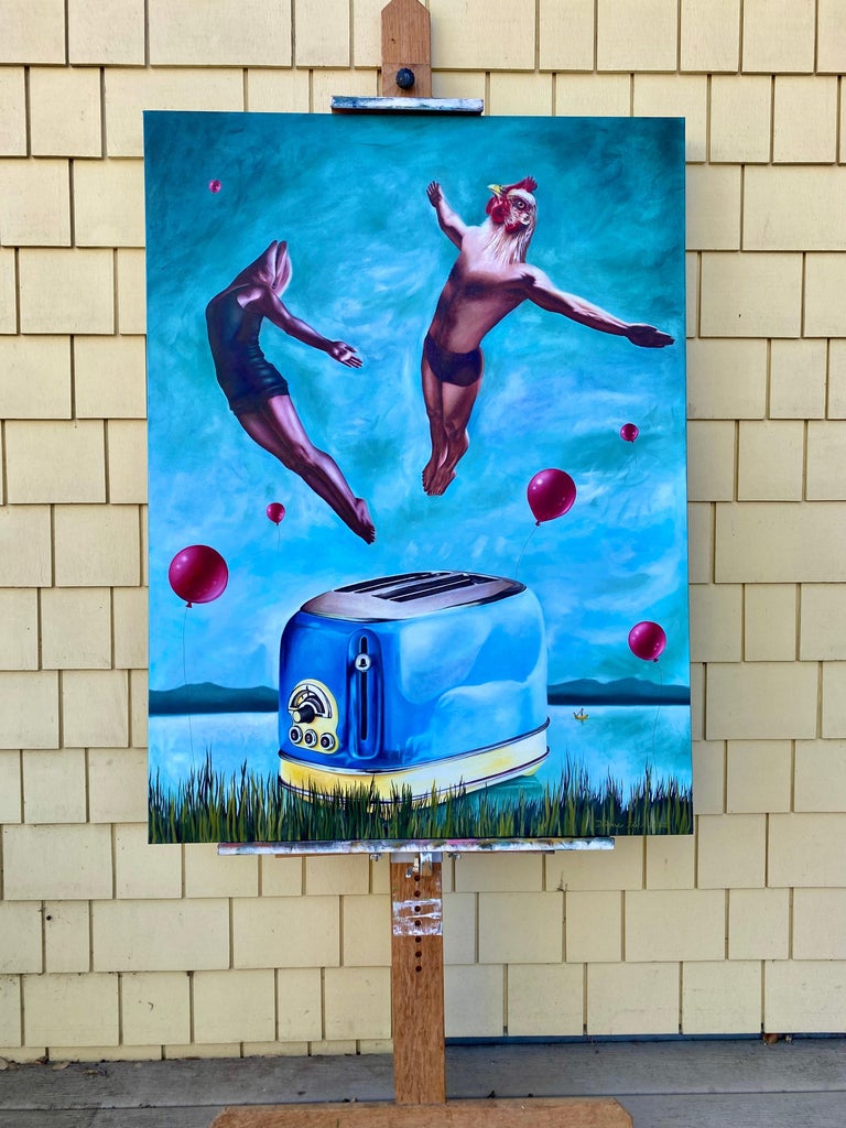 Diane Flick - The Everlasting Folly of Rose and Abernathy, Oil Painting For Sale at 1stDibs