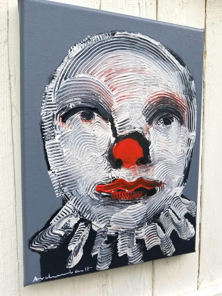 Paulina Archambault - A Little Clown, Original Painting For Sale at 1stDibs