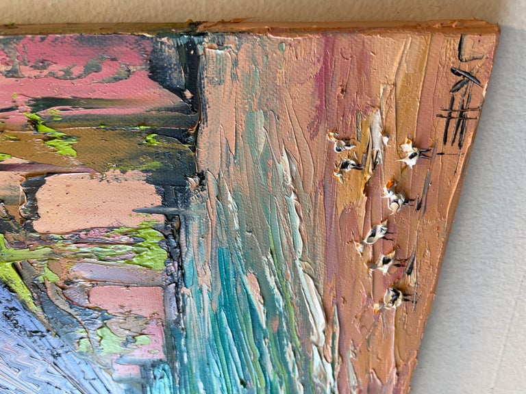 Lisa Elley - Capitola Cliffs, Oil Painting For Sale at 1stDibs