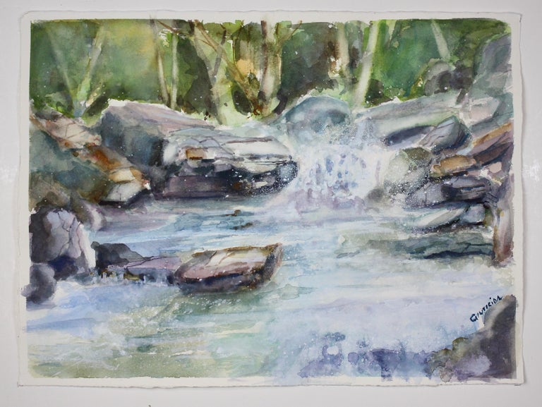 Joe Giuffrida - Mountain Stream 1, Original Painting For Sale at 1stDibs