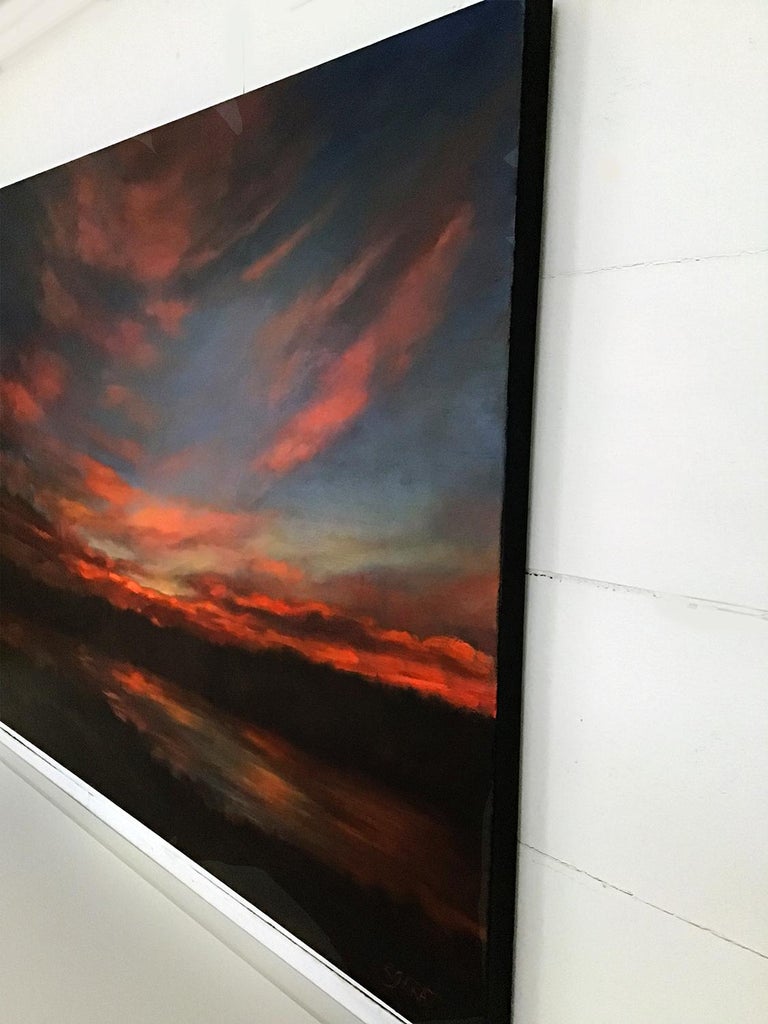 Elizabeth Garat - Last Light; Vermilion Ribbon, Oil Painting For Sale ...