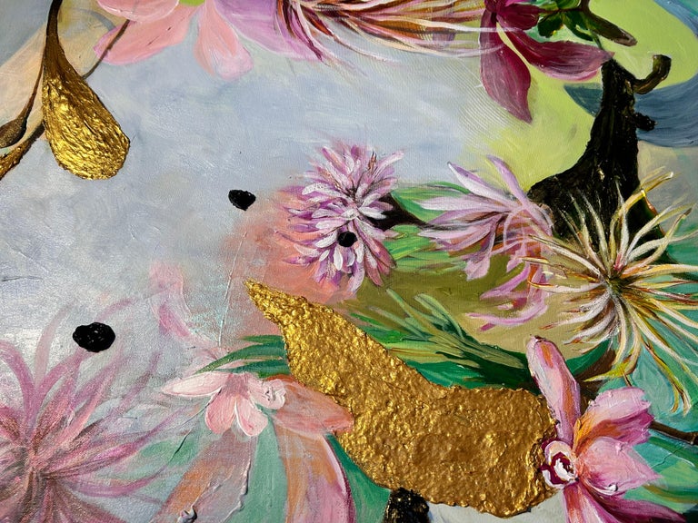 Julia Hacker - Floral Dance, Original Painting For Sale at 1stDibs