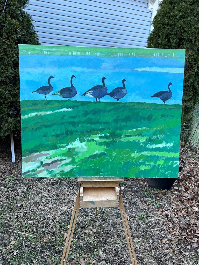Brian McCarty - Five Geese, Oil Painting For Sale at 1stDibs