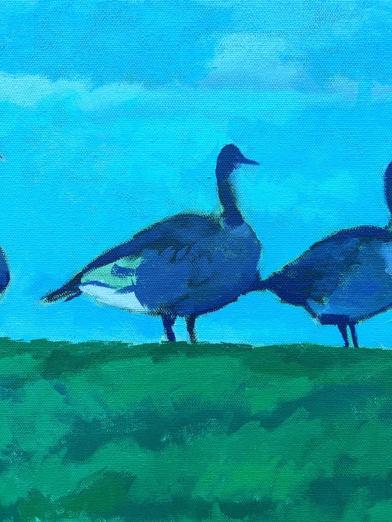 Brian McCarty - Five Geese, Oil Painting For Sale at 1stDibs