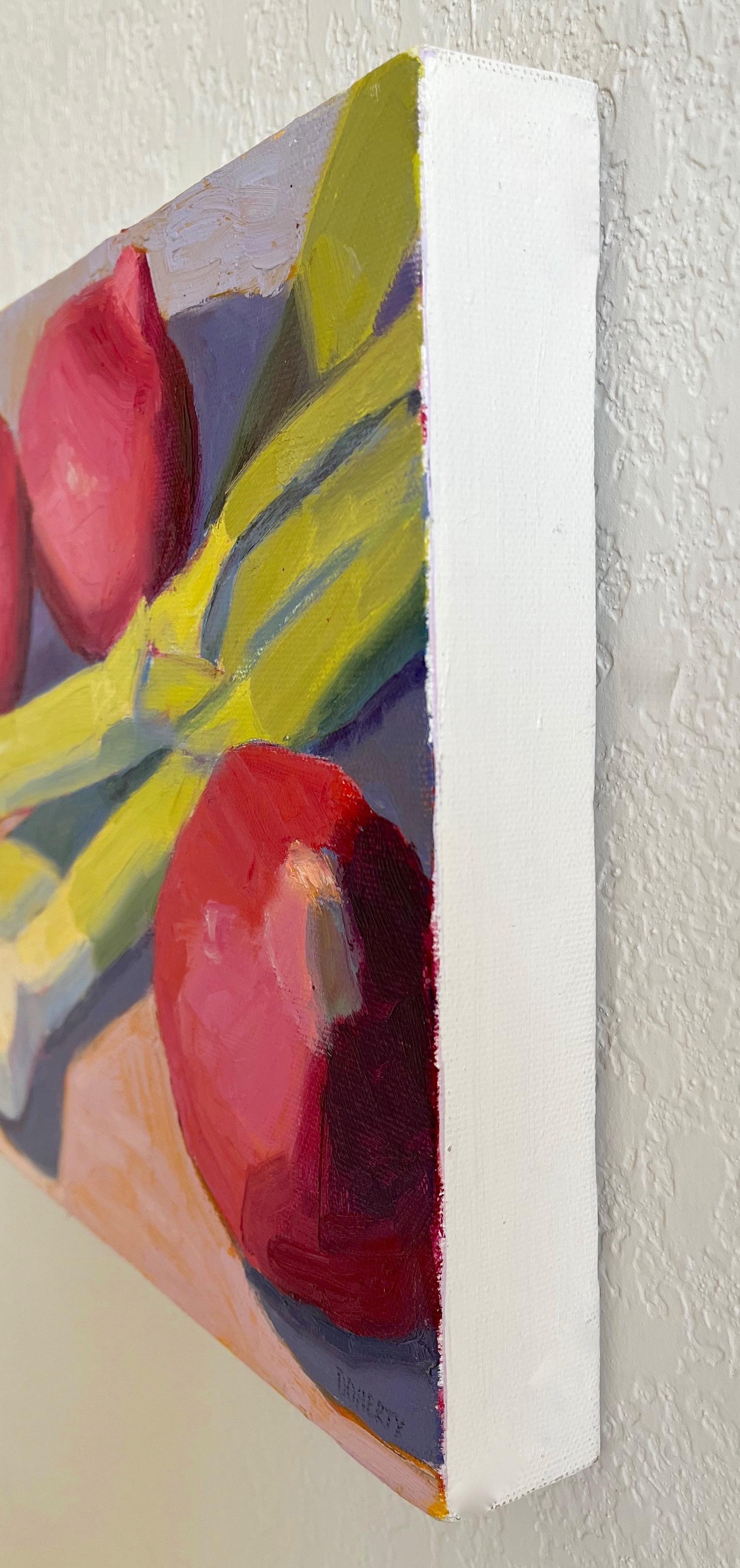 Pat Doherty - Red Onions and Leeks, Oil Painting For Sale at 1stDibs