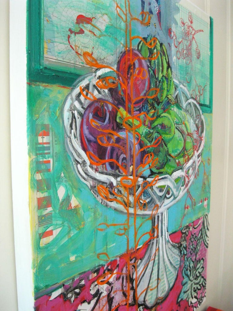 Polly Jones - Plums and Artichokes For Sale at 1stDibs