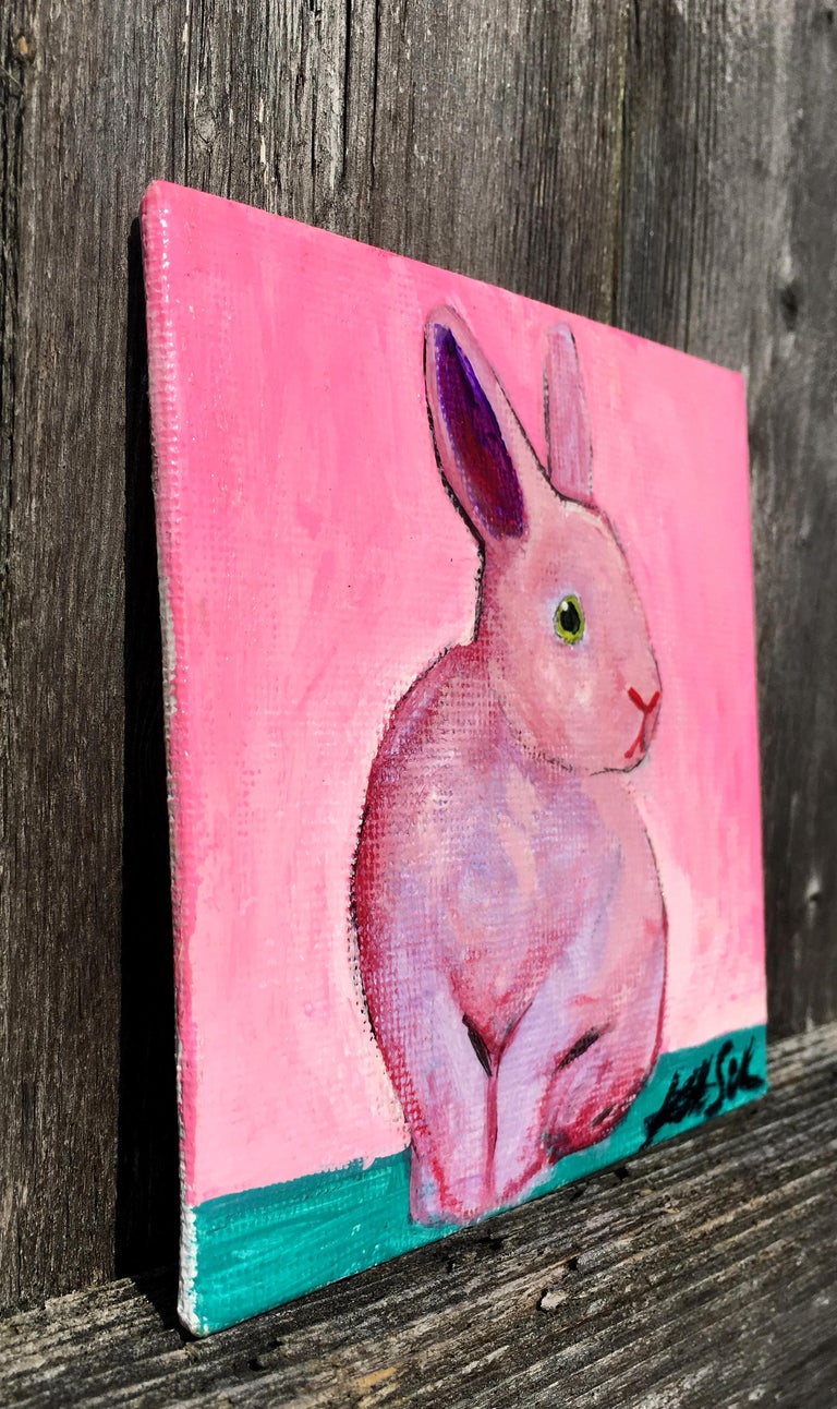 Kat Silver - Neon Pink Bunny at 1stDibs