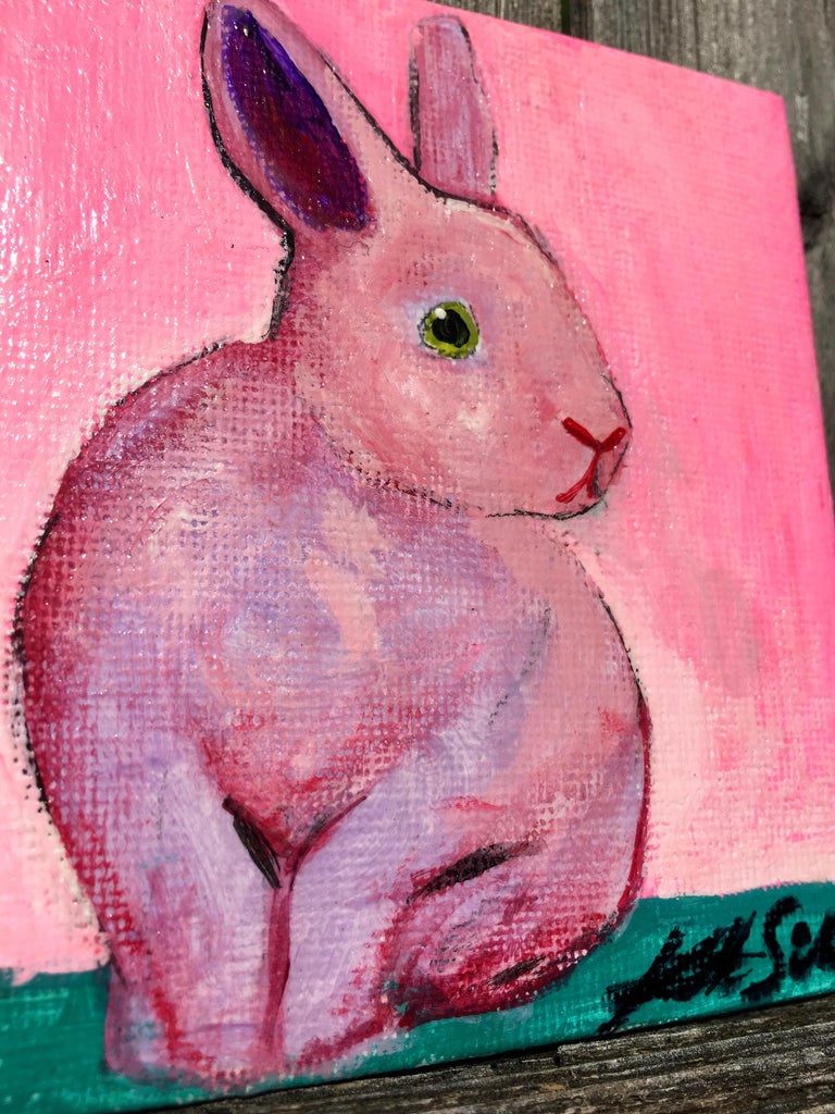 Kat Silver - Neon Pink Bunny at 1stDibs