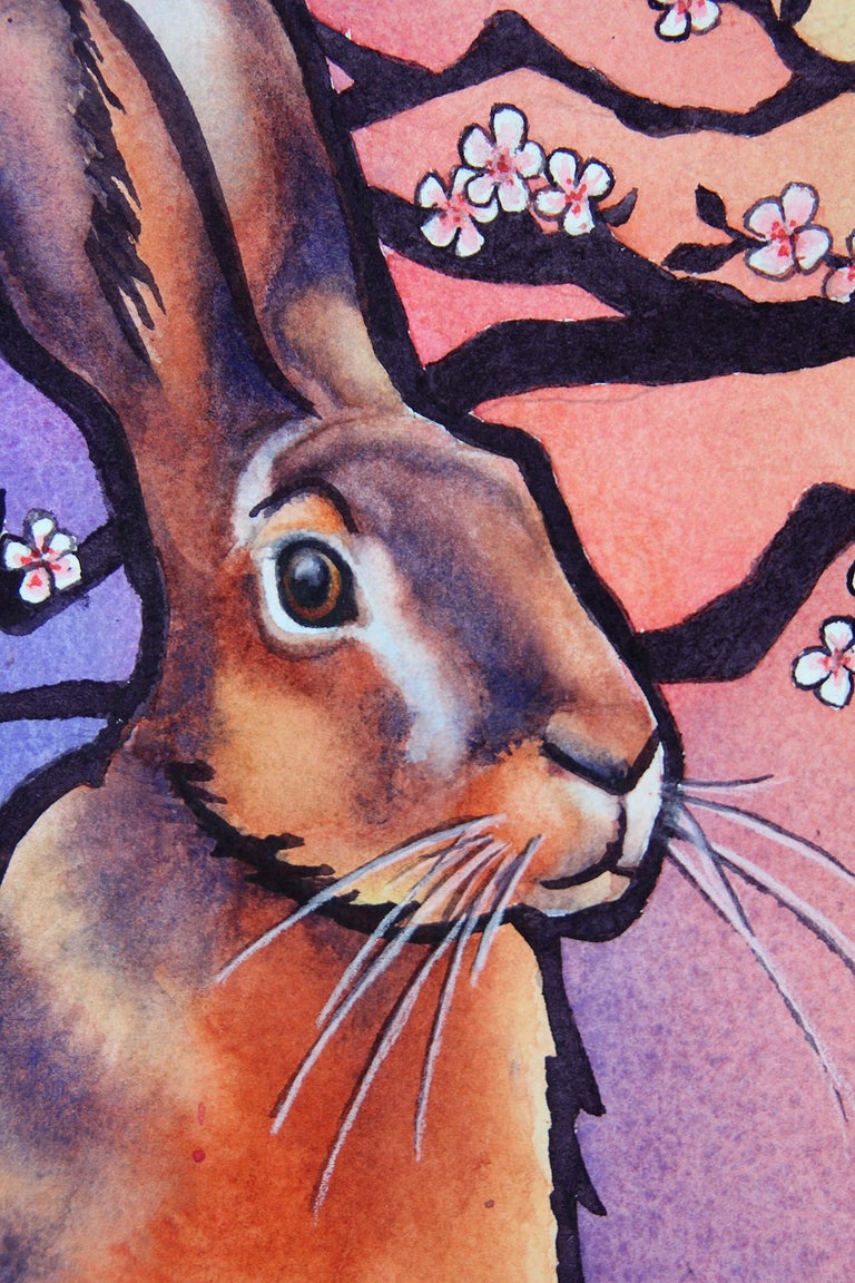 Amy Rattner - Spring Hare, Original Painting For Sale at 1stDibs