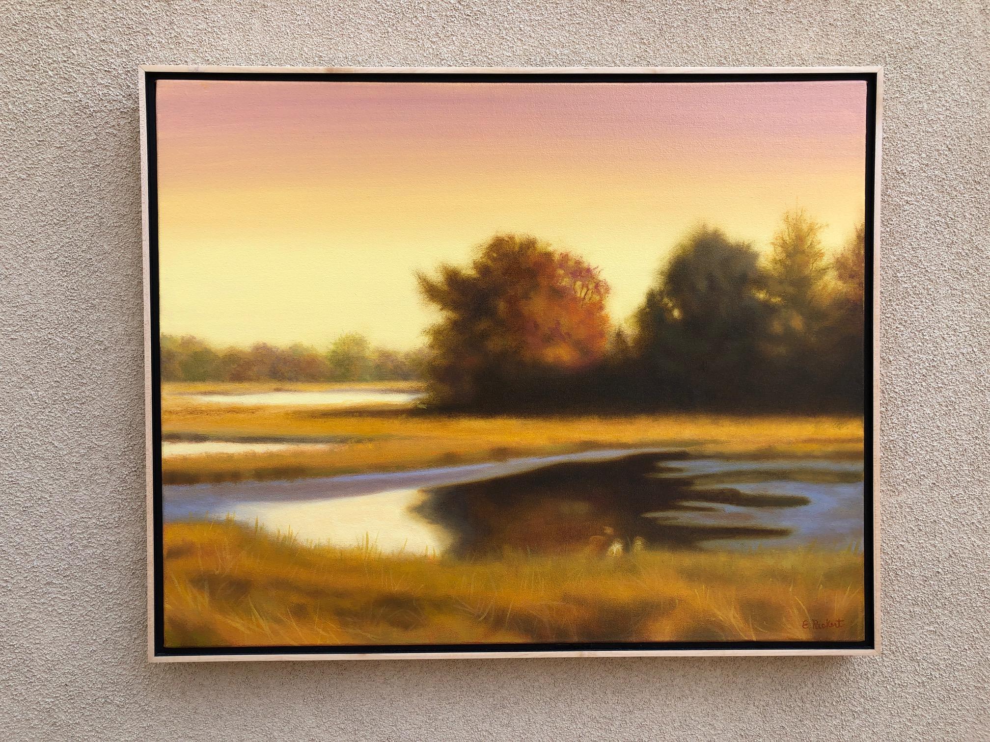 Elizabeth Rickert - Sunset Marsh, Oil Painting For Sale at 1stDibs