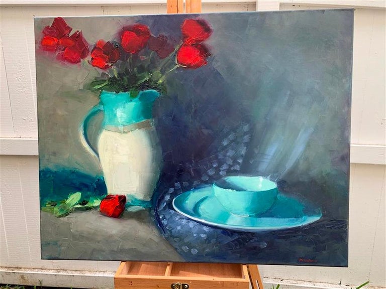 Mary Beth Gaiarin - Pitcher with a Blue Bowl, Oil Painting For Sale at ...