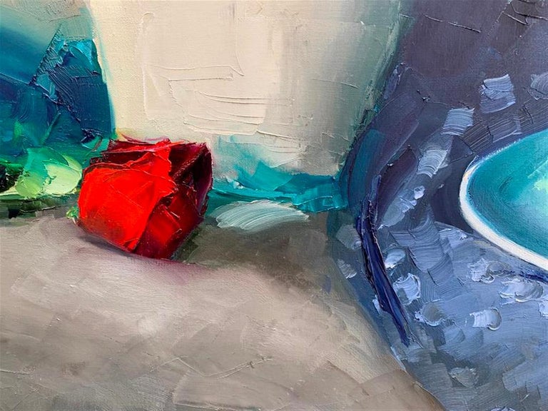 Mary Beth Gaiarin - Pitcher with a Blue Bowl, Oil Painting For Sale at ...