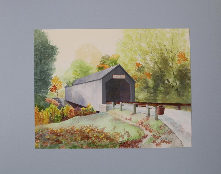 Bill Kreitlow - Kingsley Bridge, Original Painting For Sale at 1stDibs