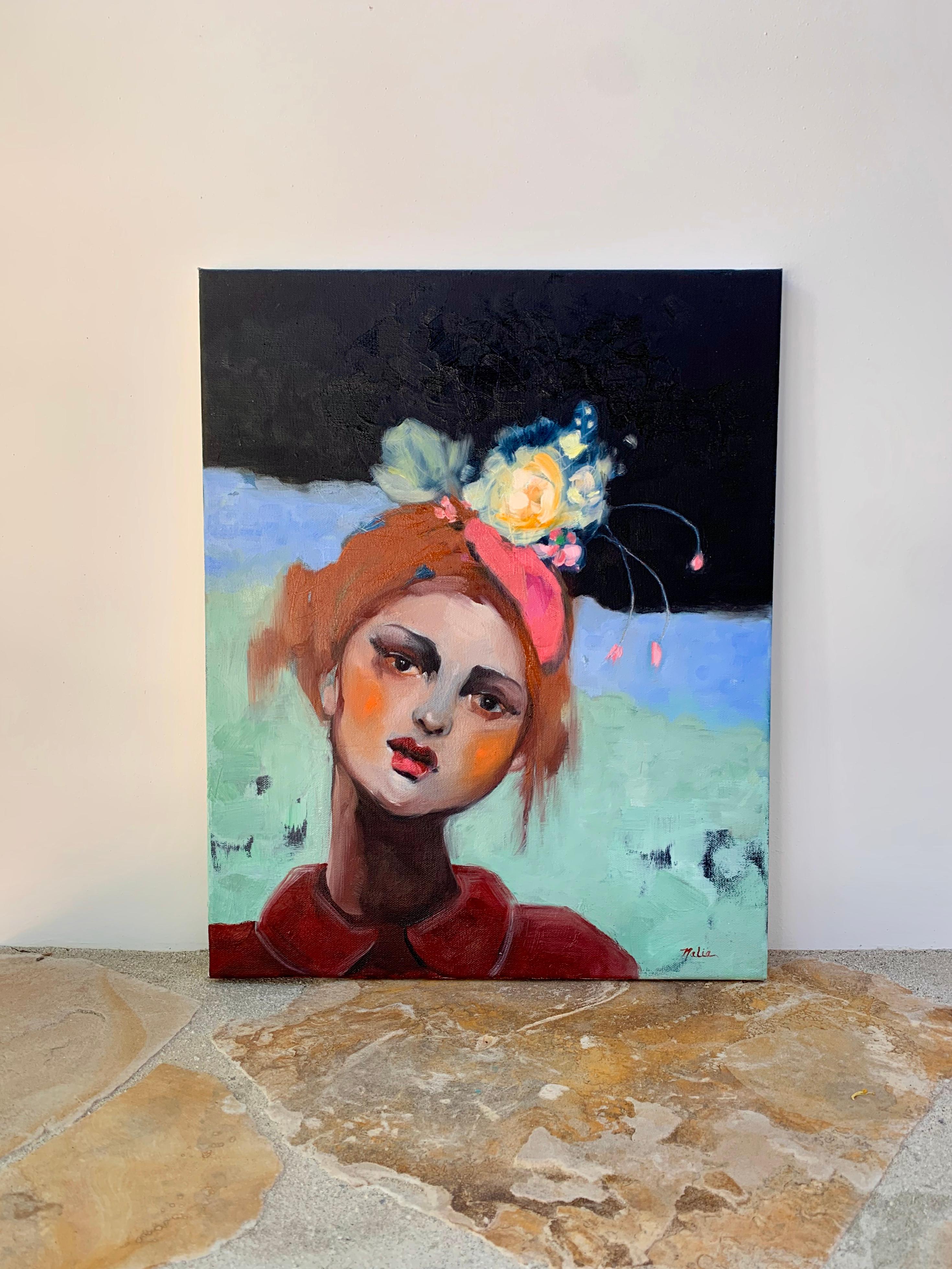 Malia Pettit - The Young Flower Waif, Oil Painting For Sale at 1stDibs ...