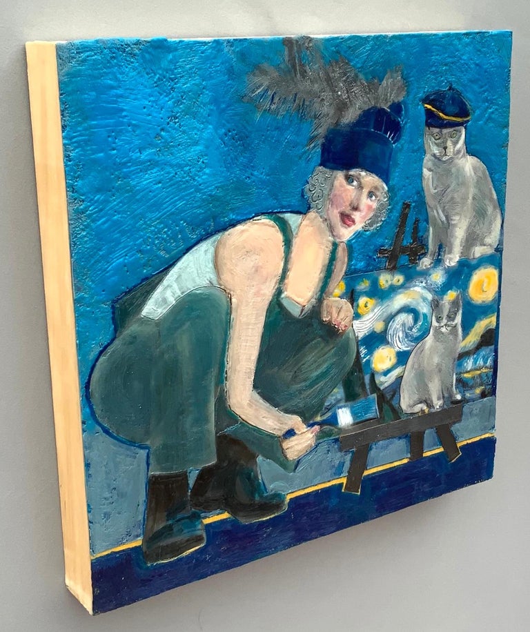 Linda Benenati - Copycat, Original Painting For Sale at 1stDibs