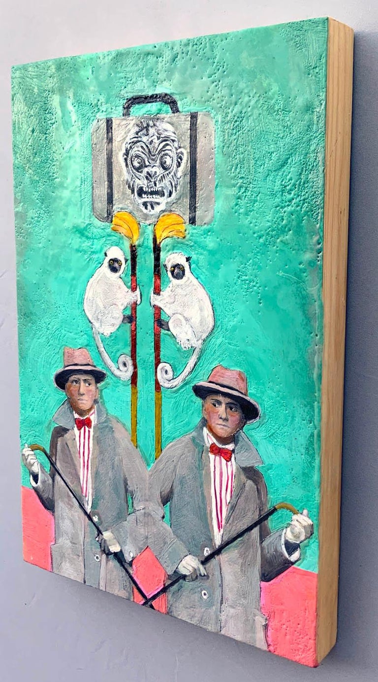 Linda Benenati - Case of the Mythical Monkey, Original Painting For ...
