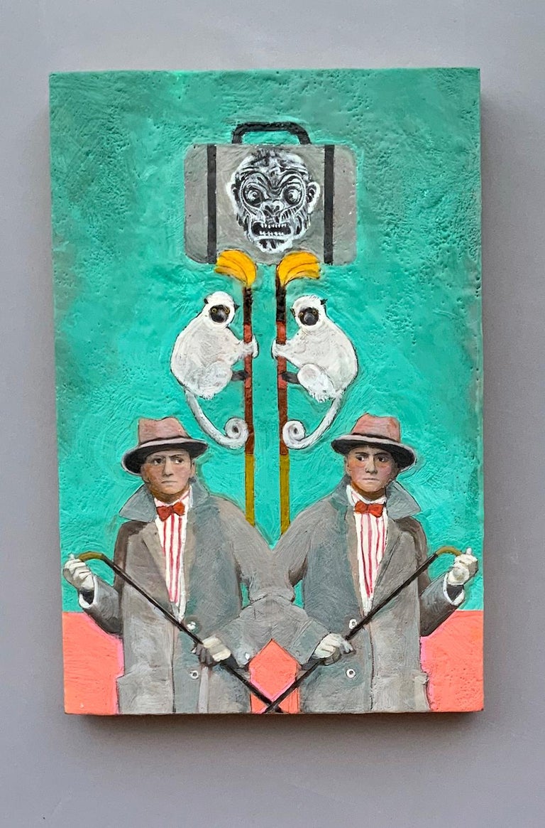Linda Benenati - Case of the Mythical Monkey, Original Painting For ...