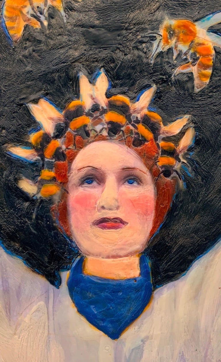 Linda Benenati - Glory Bee, Original Painting For Sale at 1stDibs