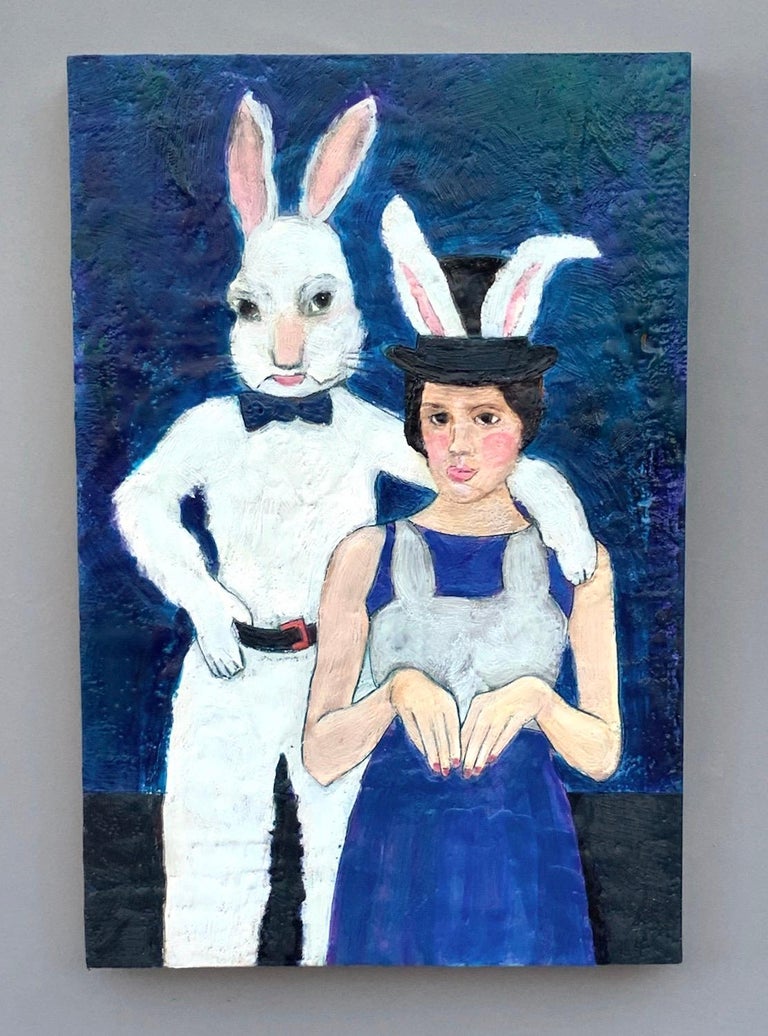 Linda Benenati - Her Friend Harvey, Original Painting For Sale at 1stDibs