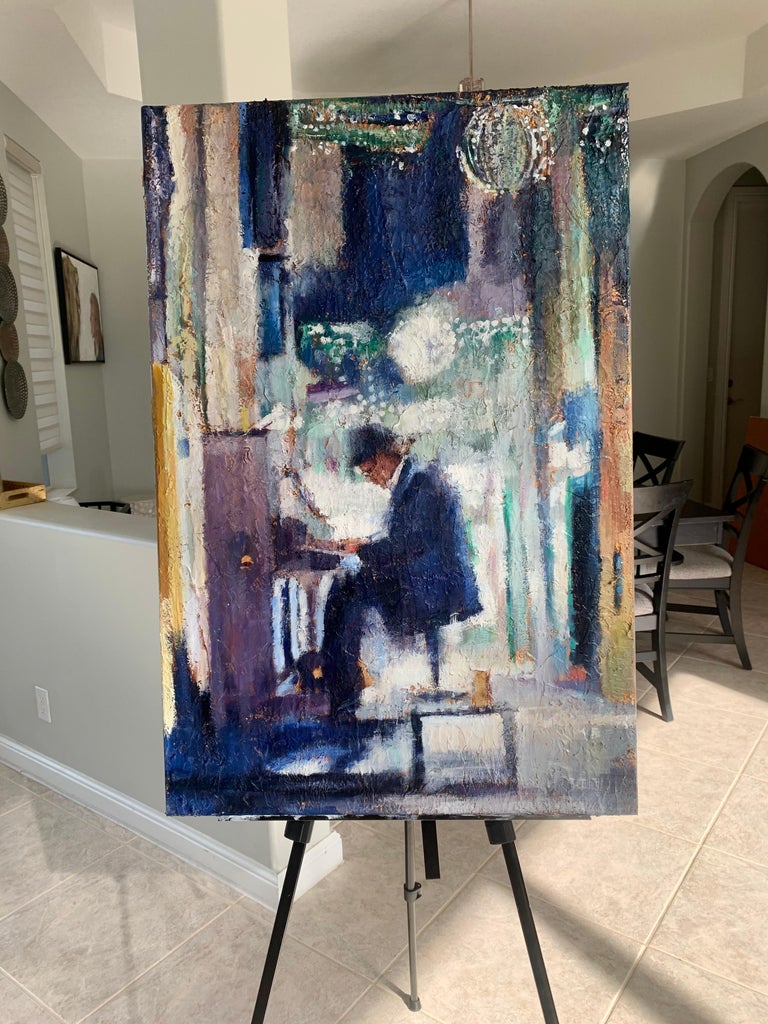 Nava Lundy - Play It Again, Original Painting For Sale at 1stDibs