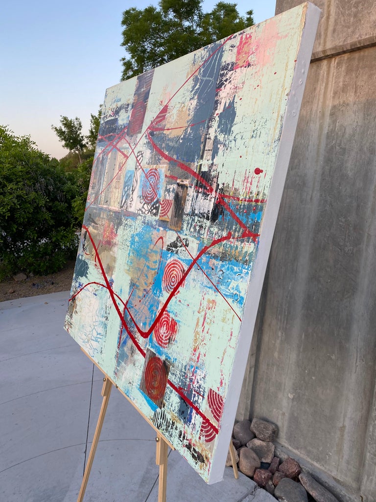 Linda Shaffer - Waterfront, Abstract Painting For Sale at 1stDibs