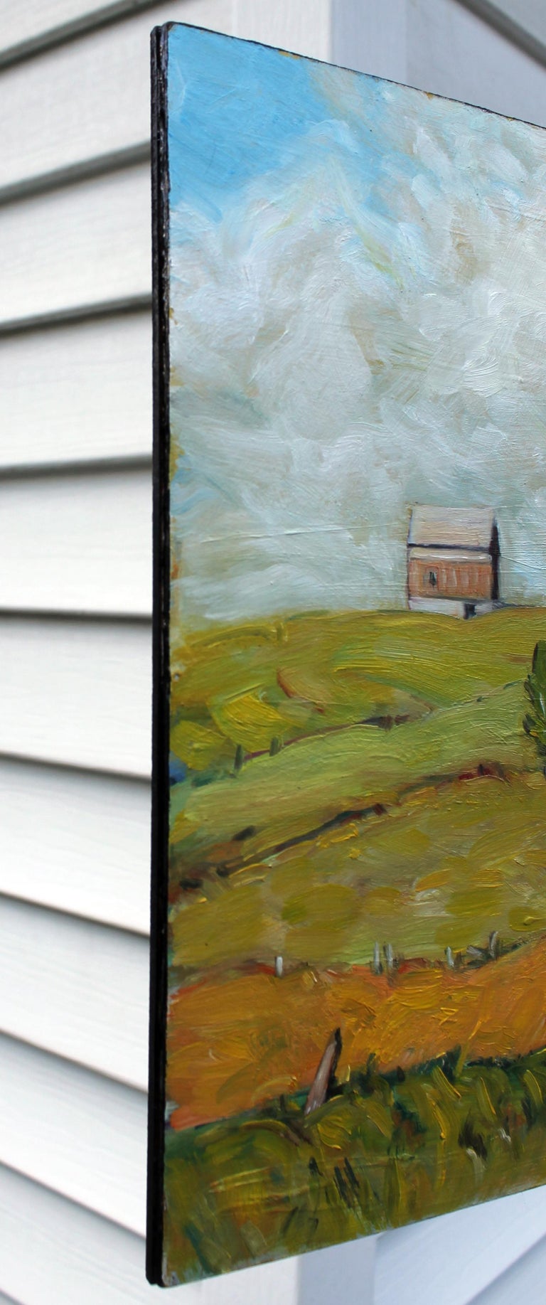 Doug Cosbie - Fields and Barn, Homer, NY, Oil Painting For Sale at 1stDibs