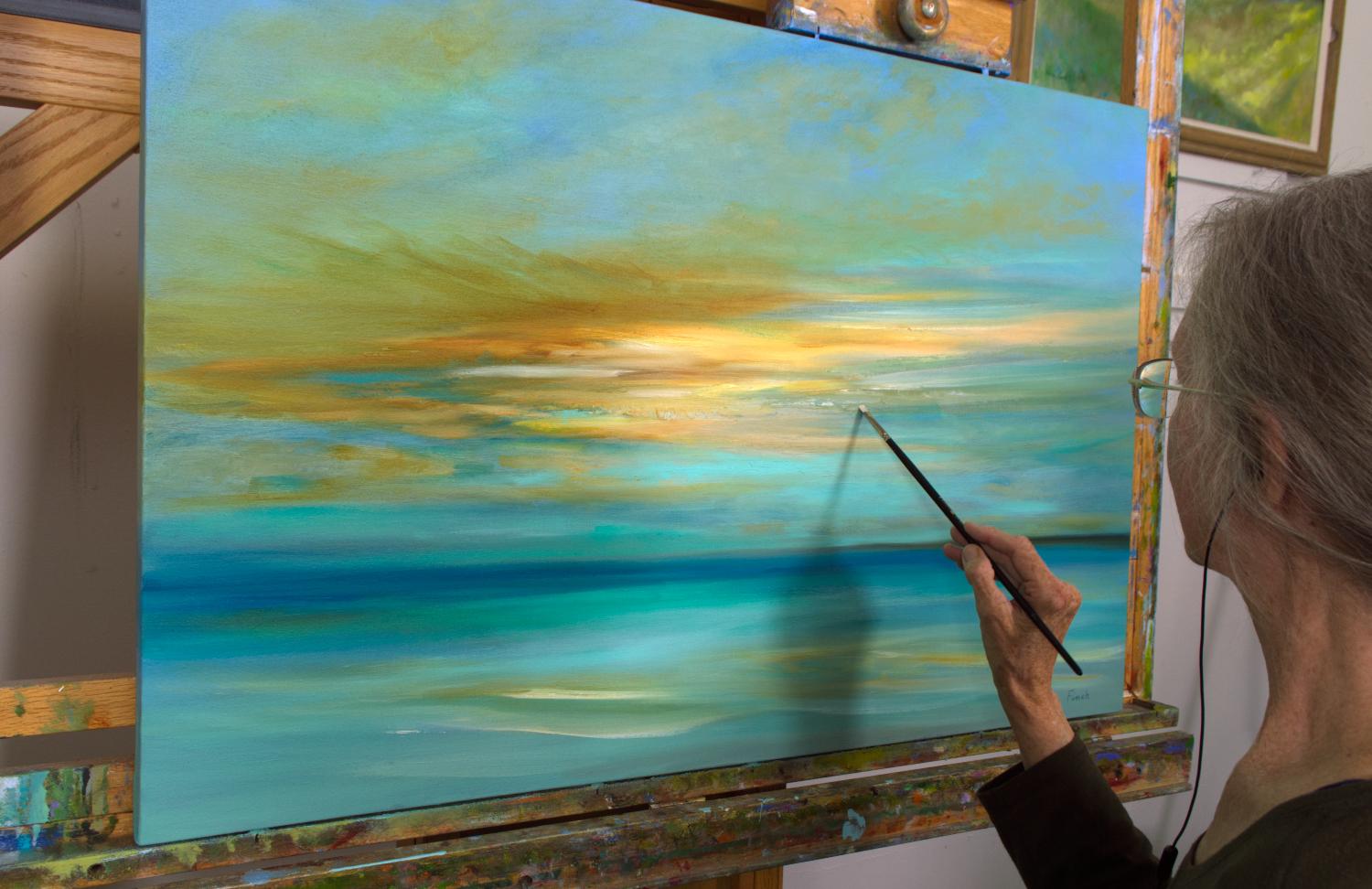 Sheila Finch - Sunset on the Island, Oil Painting For Sale at 1stDibs ...