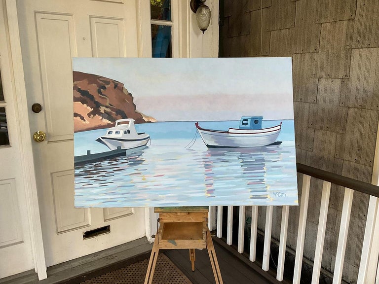 Brian McCarty - Two Boats, Oil Painting For Sale at 1stDibs