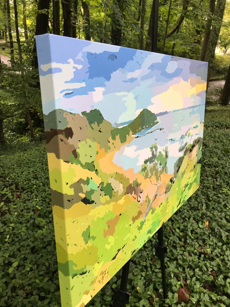 John Jaster - Costal Impressions - Sunset Over the Bay, Original ...